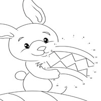 Bunny Surprise Dot Connect » Easter » Surfnetkids