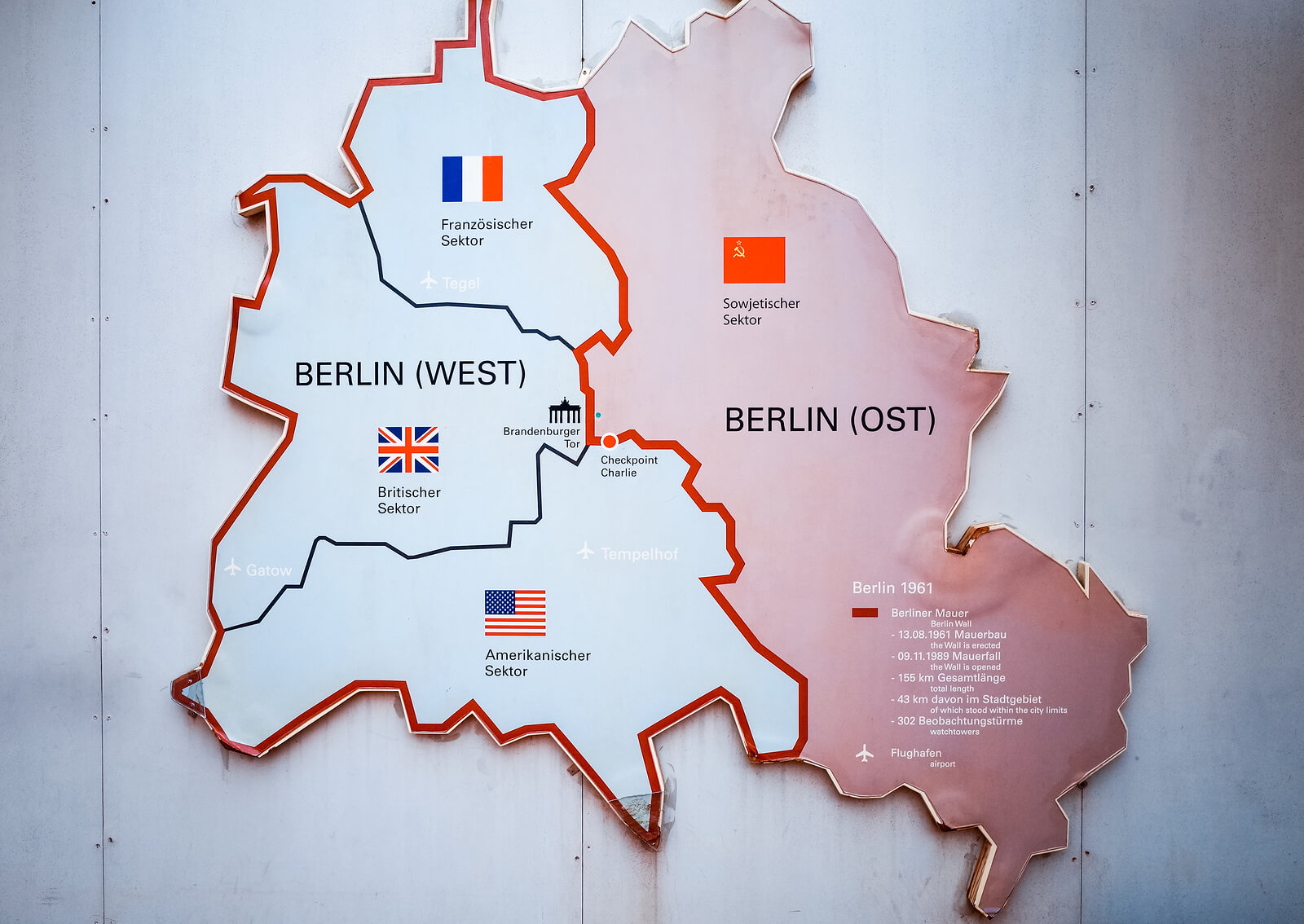 Berlin Wall Map Divided Germany