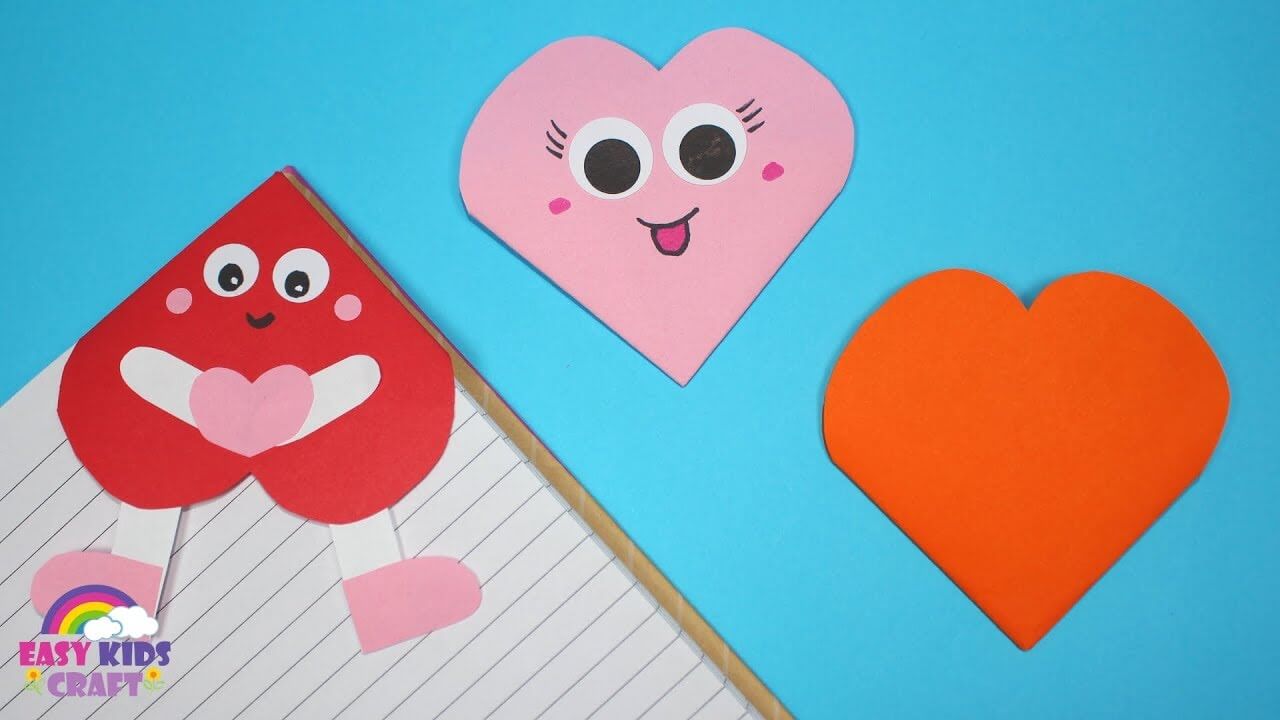 3 Easy Heart Corner Bookmarks » Video » Surfnetkids